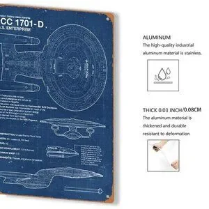 Star Trek | Wall Decor | Star Trek Starship Uss Enterprise Ncc71d 8x12 ...